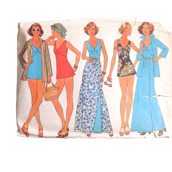 Simplicity | Swim | Vintage 7s Simplicity 7497 Medium Mod Hip Retro ...